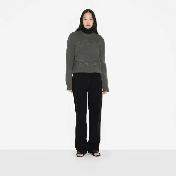 Burberry Embroidered Knitted Jumper