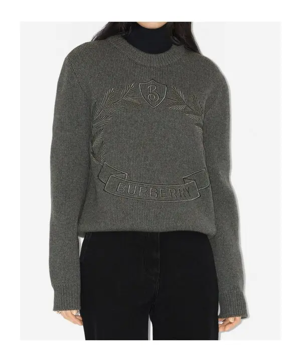 Burberry Embroidered Knitted Jumper