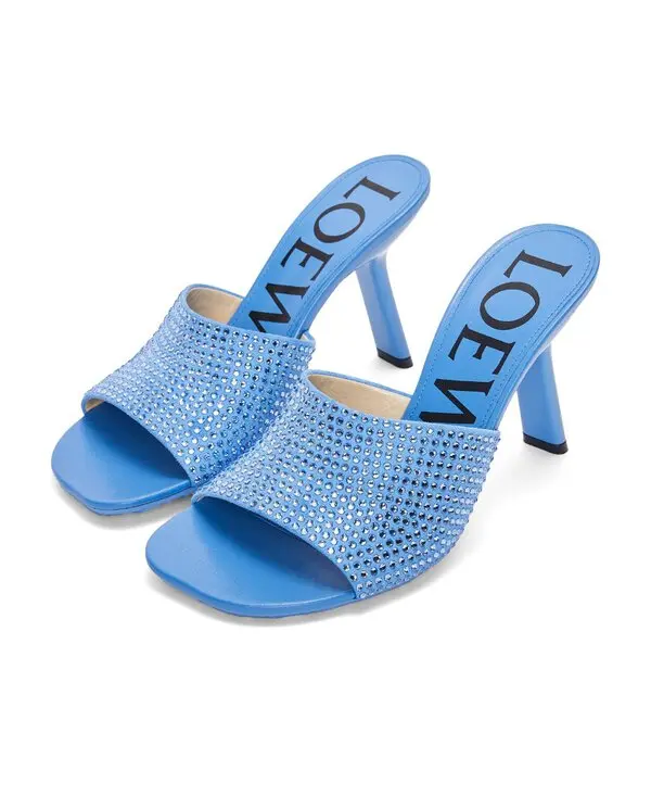 Loewe Embellished Slip-on Mules - Blue
