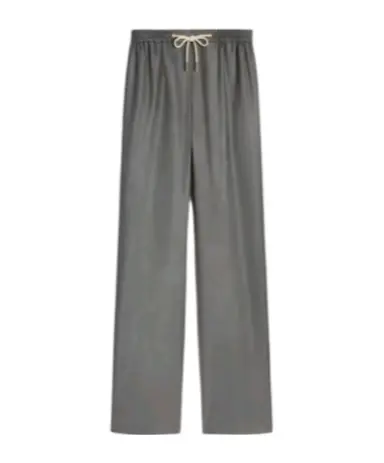 Celine Straight Jogging Pants In Cashmere Flannel - Grey