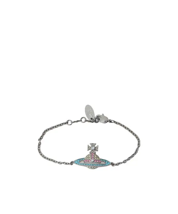 VIVIENNE WESTWOOD Kika Logo Embellished Bracelet - Gray