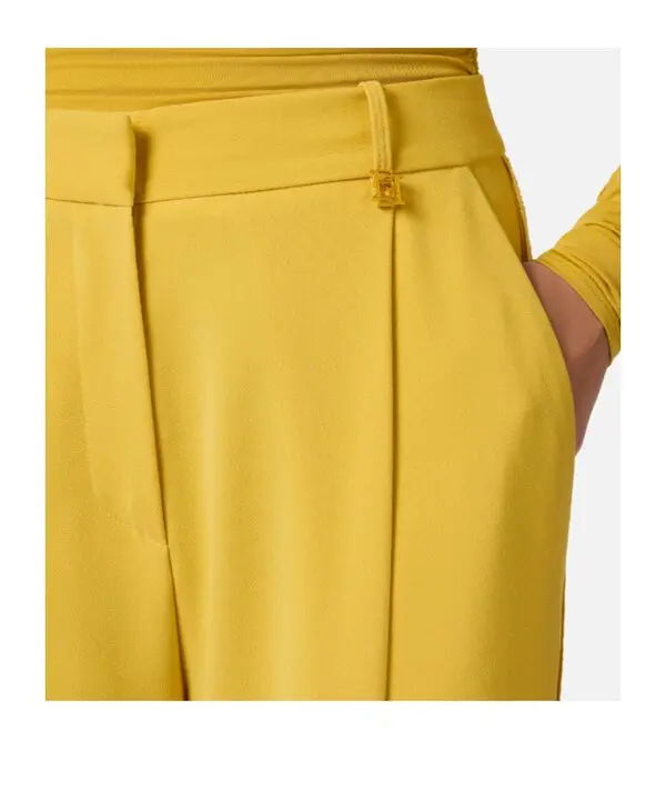 Elisabetta Franchi Pleated Wide-leg Trousers
