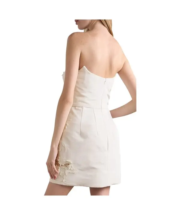 Oscar De La Renta Strapless Embellished Dress