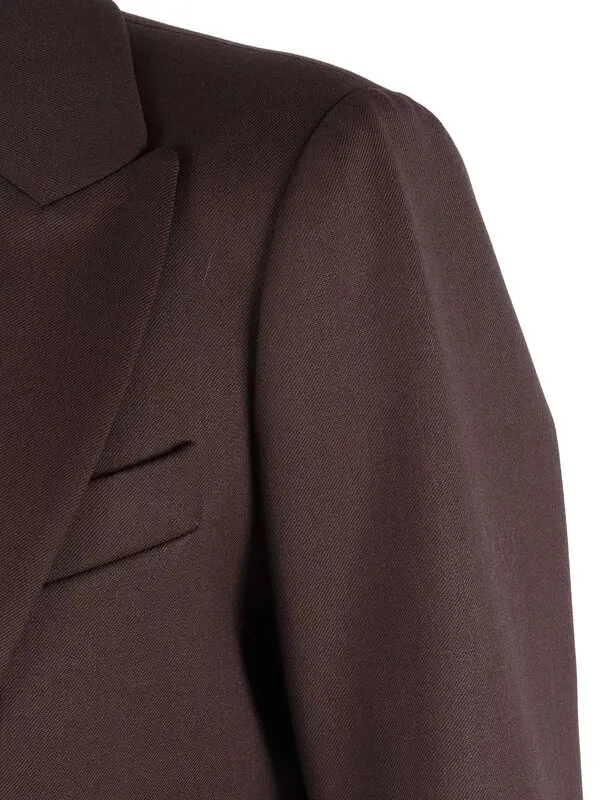 P.a.r.o.s.h Single Breasted Tailored Blazer - Brown
