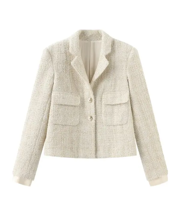 Marissa Chiara Long-sleeved Casual Jacket - White