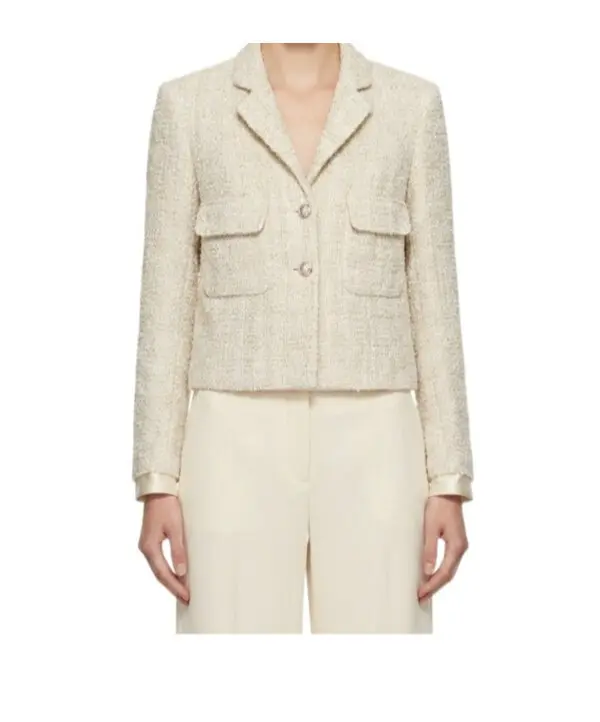 Marissa Chiara Long-sleeved Casual Jacket - White