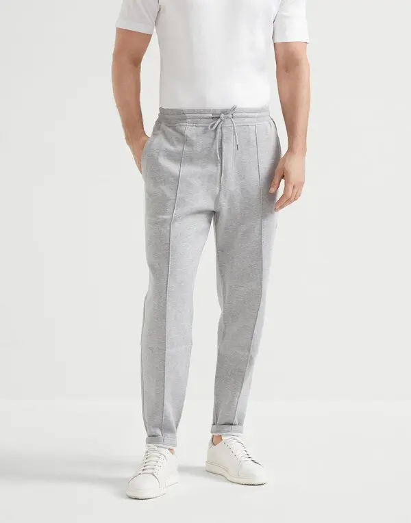 Brunello Cucinelli Ribbed Track Pants - Gray