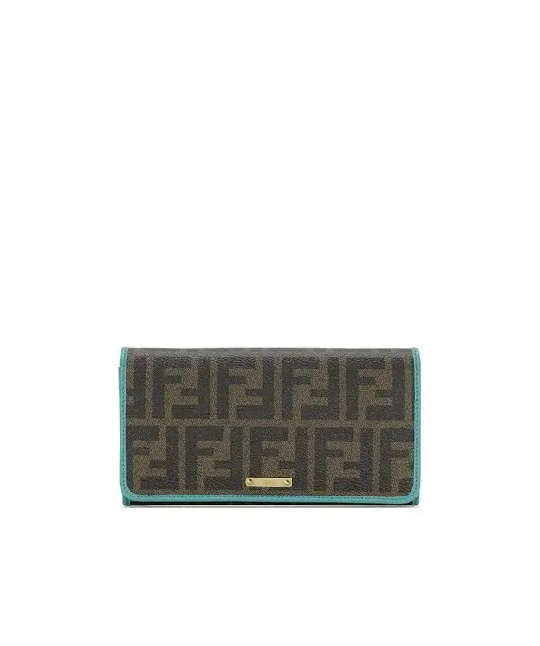 Fendi Double F Long Wallet - Black