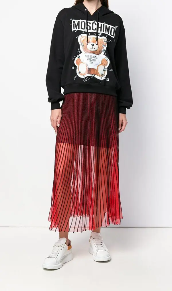 Moschino Paper Clip Bear Hoodie