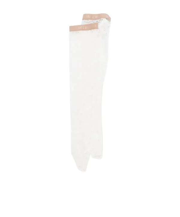 Valentino Garavani Lace Detailed Crew Socks - White