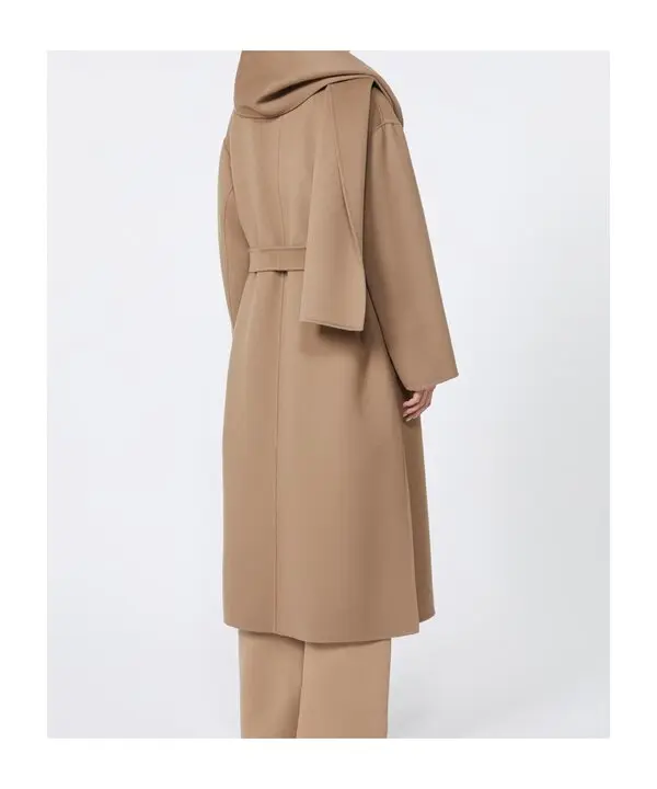 Max Mara Wool Wrap Coat With Scarf