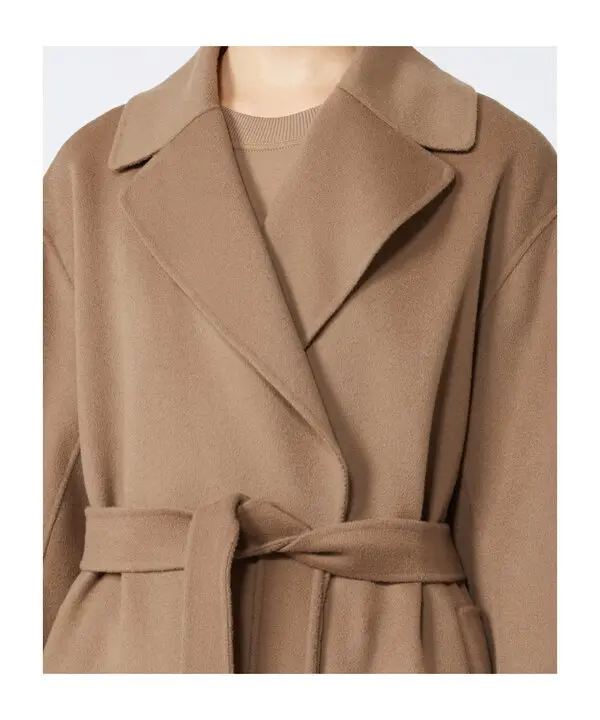 Max Mara Wool Wrap Coat With Scarf