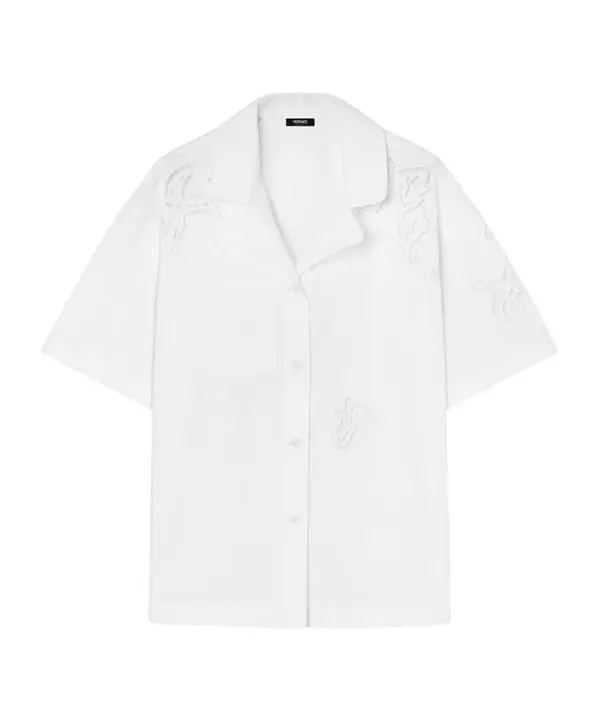 Versace Sangallo Embroidered Short-sleeved Shirt