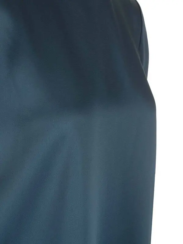 Max Mara Satin-finish Short-sleeve T-shirt - Blue