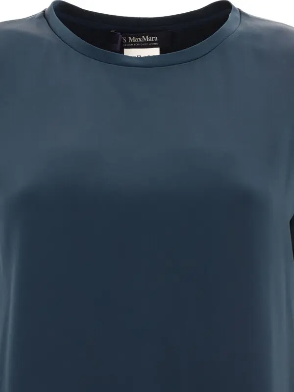 Max Mara Rebecca Crewneck Satin T-shirt - No