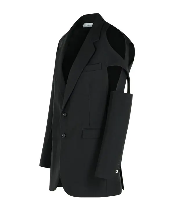Coperni Single-breasted Blazer With Cutout Shoulders