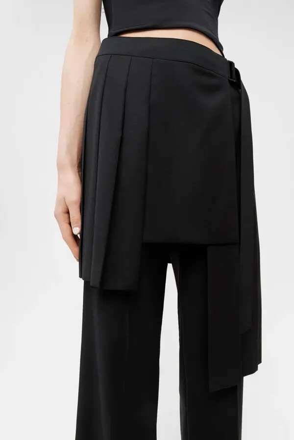JUUN.J Double Layered Asymmetrical Pants