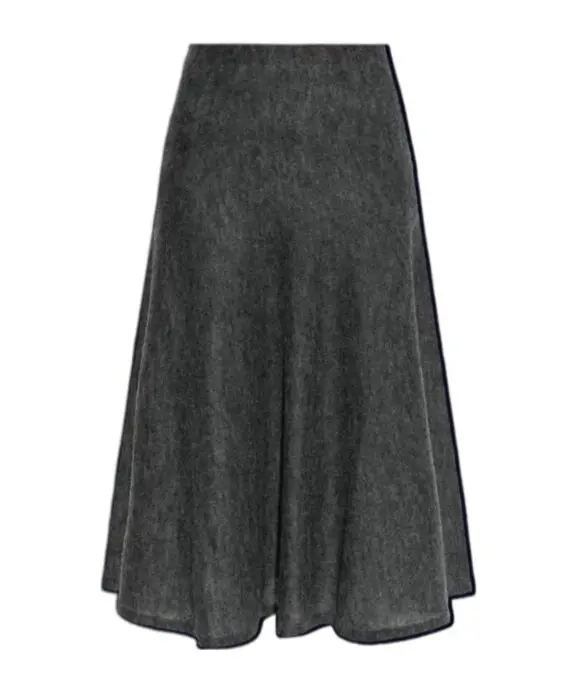Alaïa Knitted Midi Skirt - Black