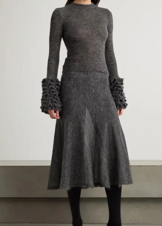 Alaïa Knitted Midi Skirt