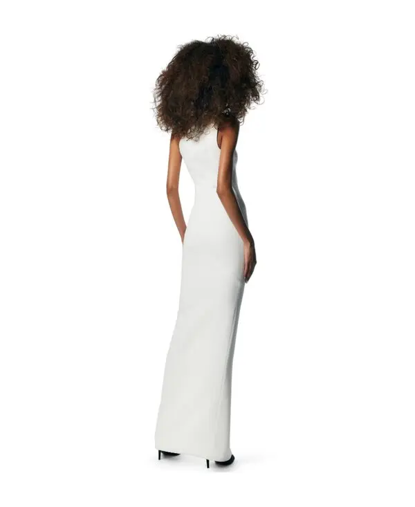 TOM FORD One-shoulder Maxi Dress With Asymmetrical Leather Insert And Slit