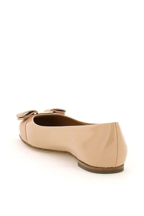 FERRAGAMO Bow Ballet Flats - Nude