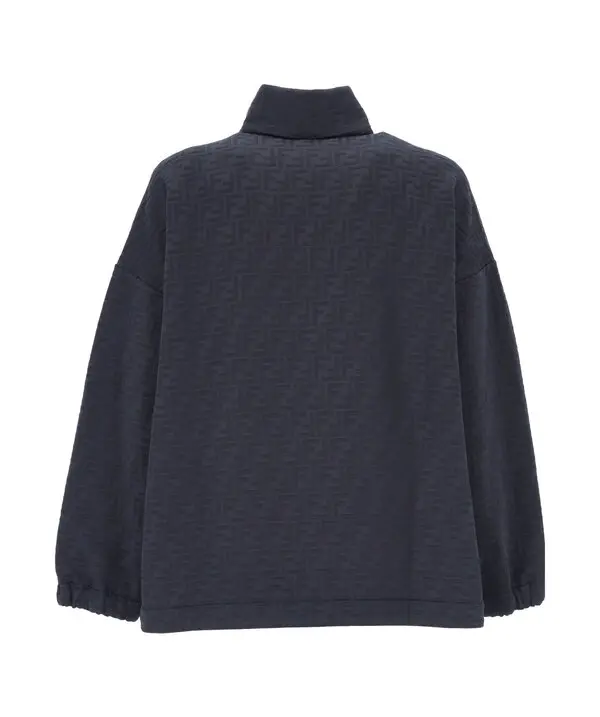 Fendi Jacquard Jacket With Stand Collar