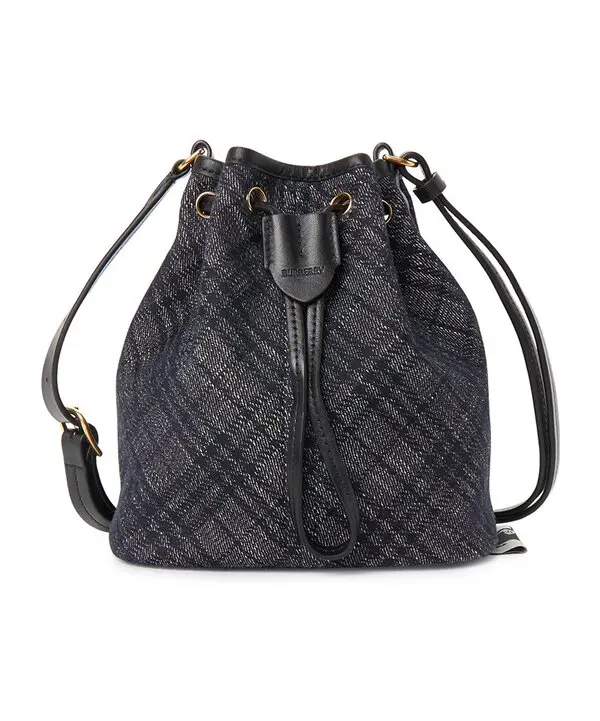 Burberry Drawstring Denim Bucket Bag - No