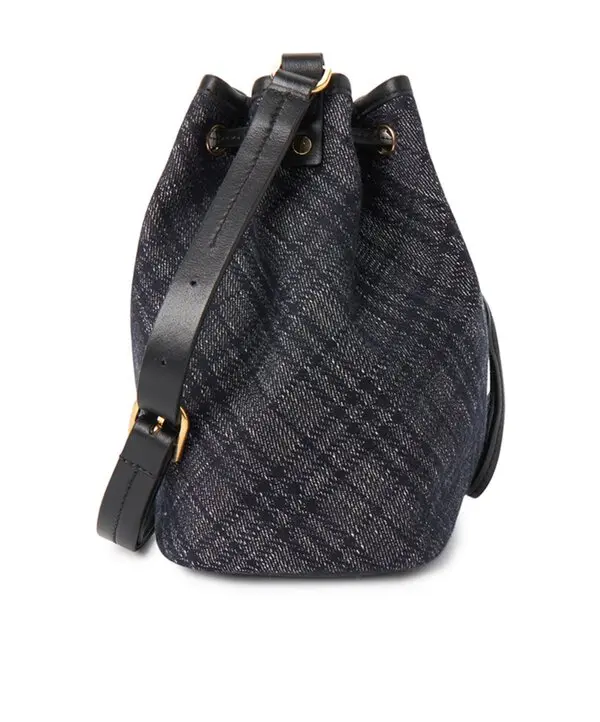 Burberry Drawstring Denim Bucket Bag - No