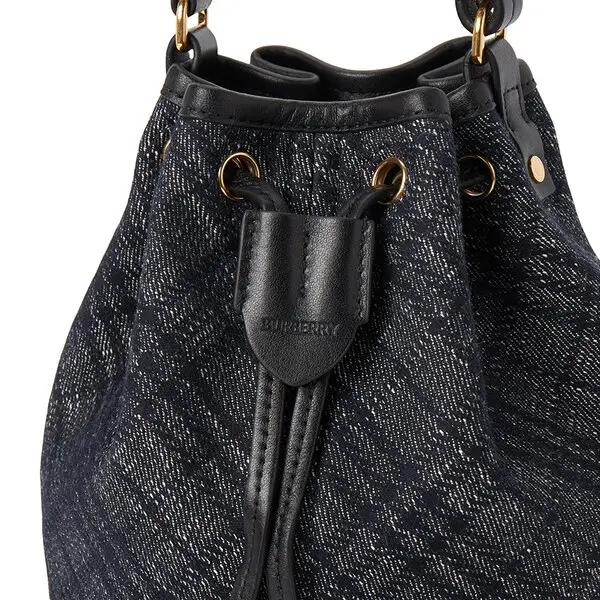 Burberry Drawstring Denim Bucket Bag - No