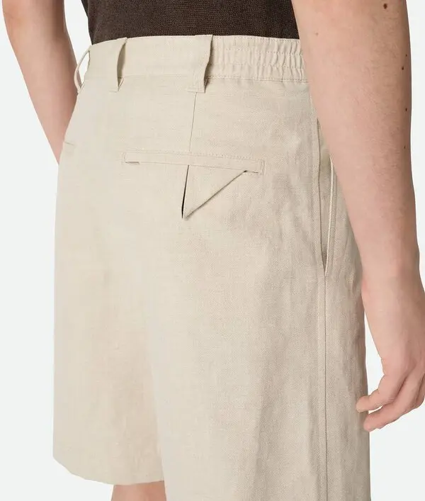 Bottega Veneta Pleated Straight Leg Shorts