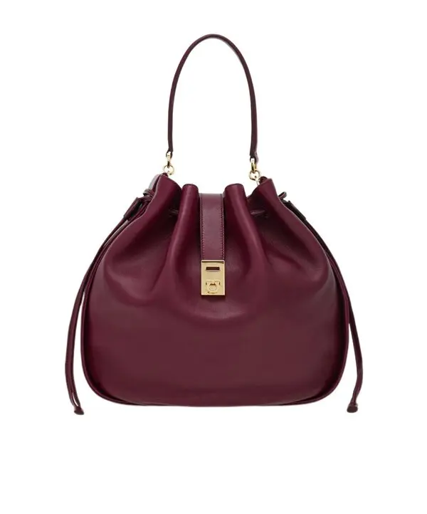 FERRAGAMO Hug Bucket Bag - Plum