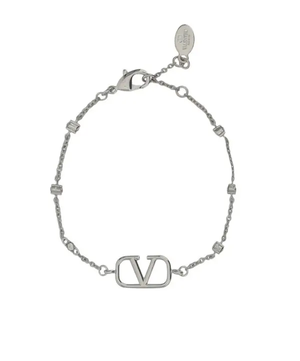 Valentino Garavani Vlogo Signature Chain Bracelet - Silver