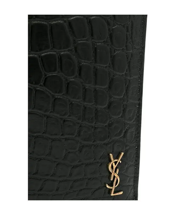 Saint Laurent Tiny Monogram Zippered Tablet Holder