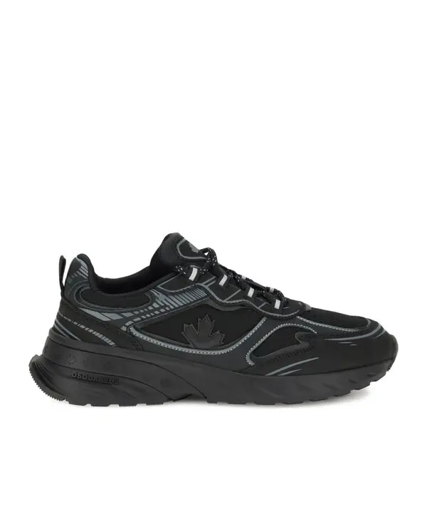 Dsquared2 Sprinter Sneakers With Maple Leaf Detailing - Black