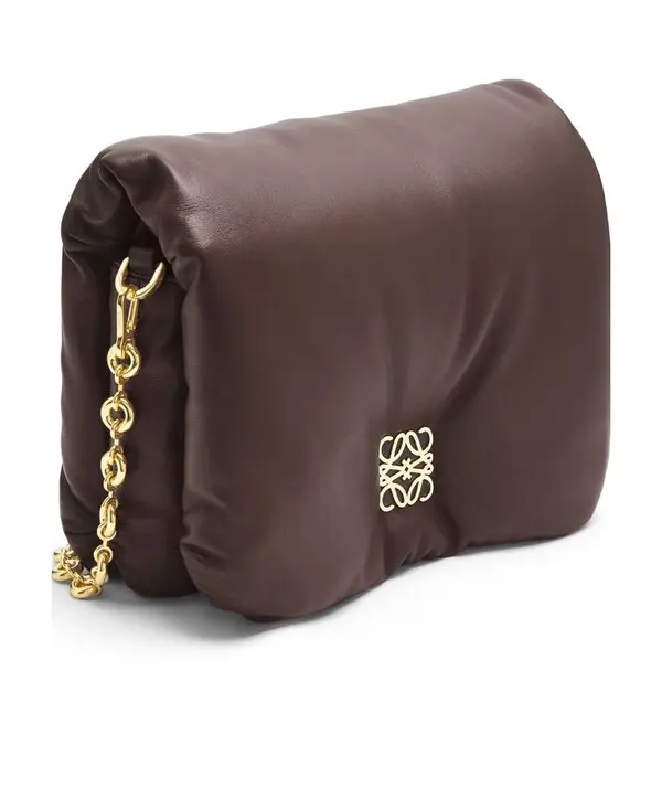 Loewe Goya Puffer Chained Shoulder Bag - Brown