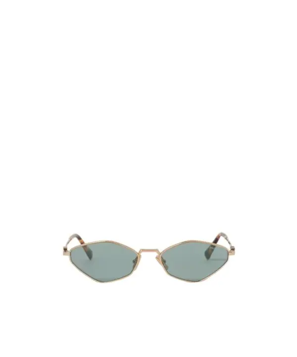 Miu Miu Geometric Sunglasses - Gold