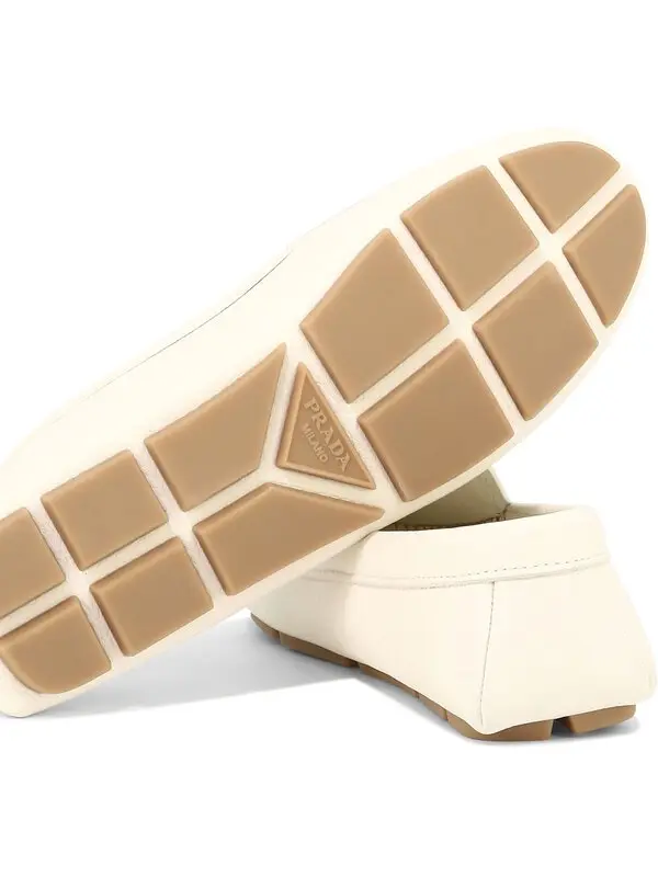 Prada Logo Plaque Slip-on Loafers
