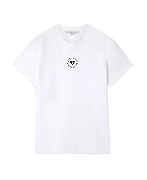 Stella McCartney Logo Heart Print T-shirt - White