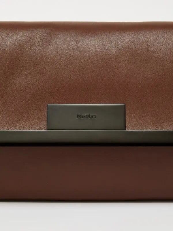 Max Mara Small Natural Leather Clutch Bag