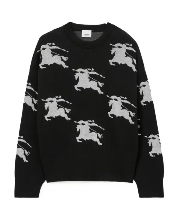 Burberry Ekd Jacquard Long Sleeve Pullover