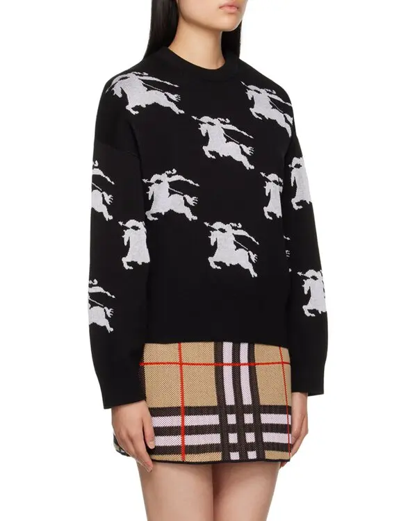 Burberry Ekd Jacquard Long Sleeve Pullover
