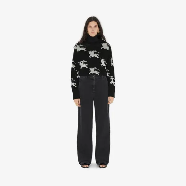 Burberry Ekd Jacquard Long Sleeve Pullover