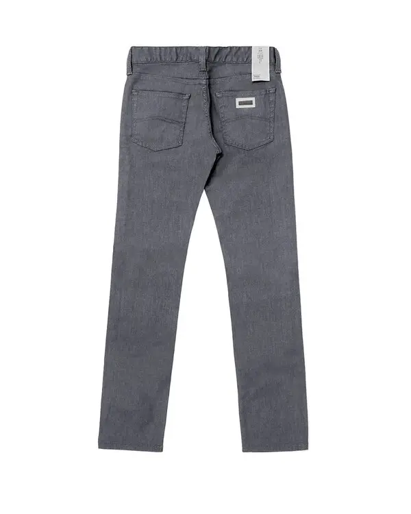 Emporio Armani Straight Barrel Logo Jeans - Gray