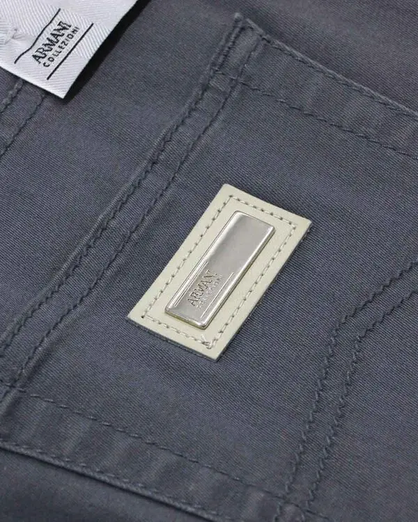 Emporio Armani Straight Barrel Logo Jeans - Gray