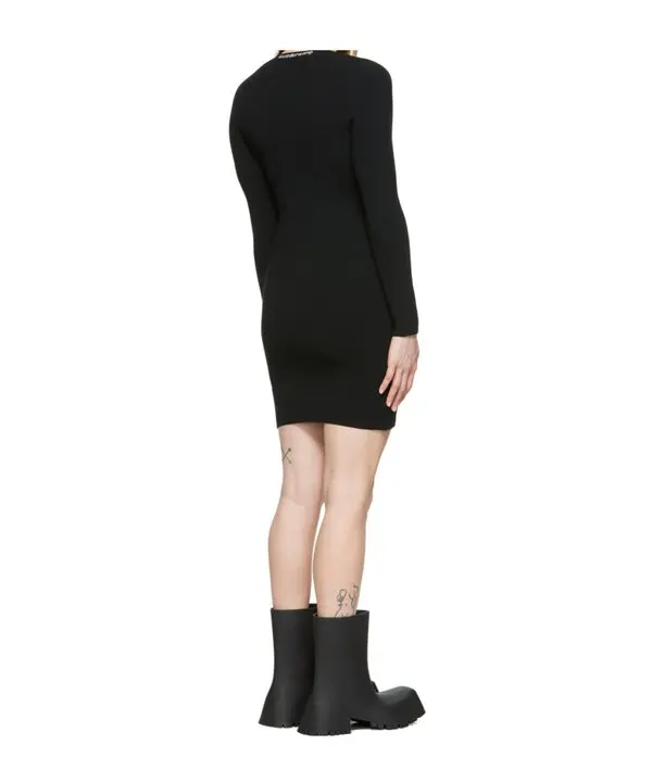 Alexander Wang Logo Jacquard Scoop Neck Mini Dress