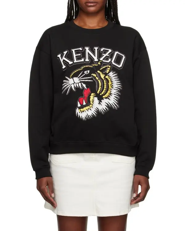 Kenzo Varsity Jungle Embroidered Crewneck Sweatshirt