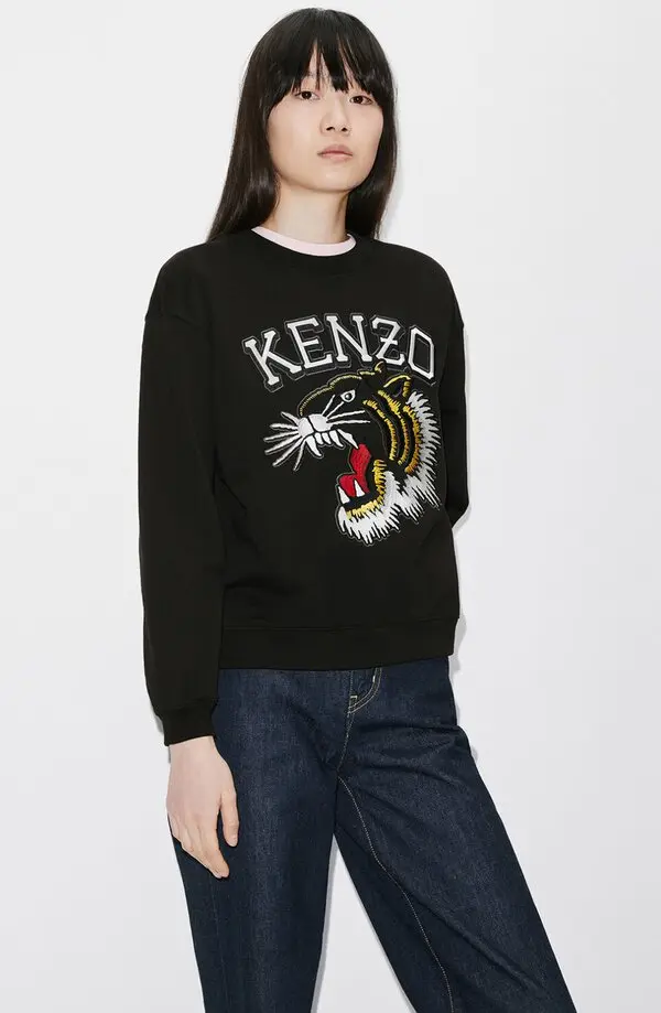 Kenzo Varsity Jungle Embroidered Crewneck Sweatshirt