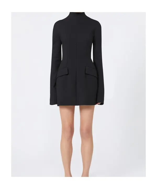 Sportmax Tefrite Long-sleeved Mini Dress - Black