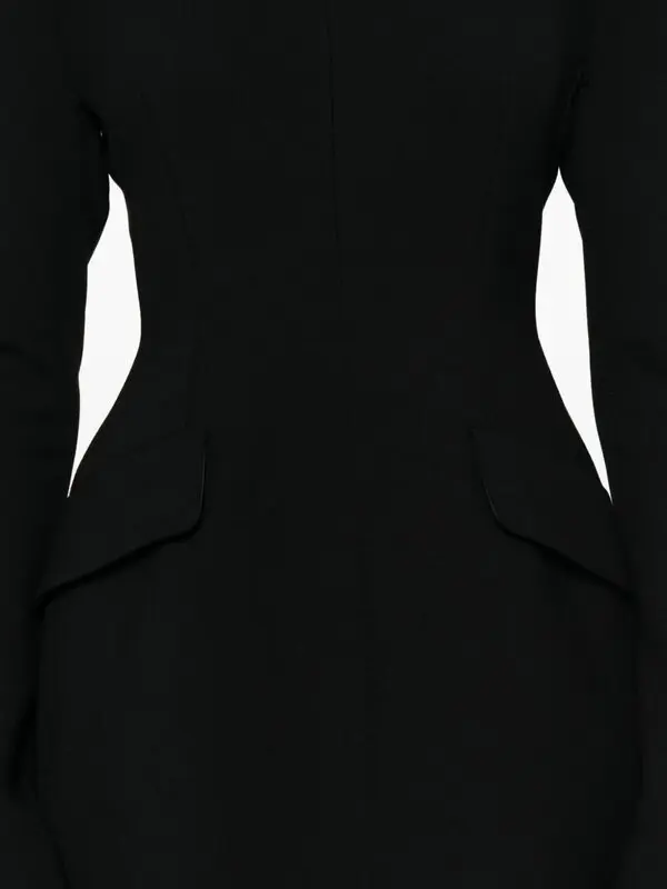 Sportmax Tefrite Long-sleeved Mini Dress - Black