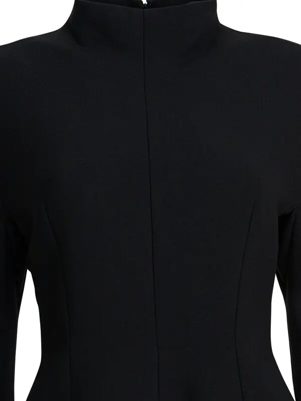 Sportmax Tefrite Long-sleeved Mini Dress - Black